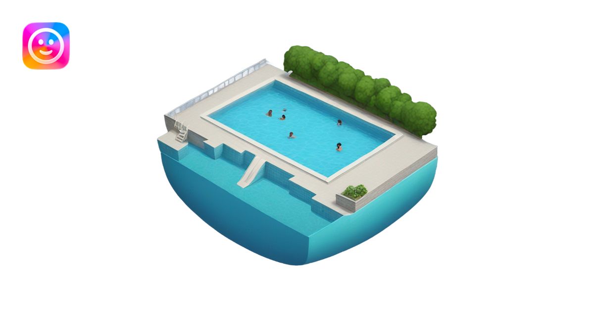 Giant swimming pool emoji | AI Emoji Generator