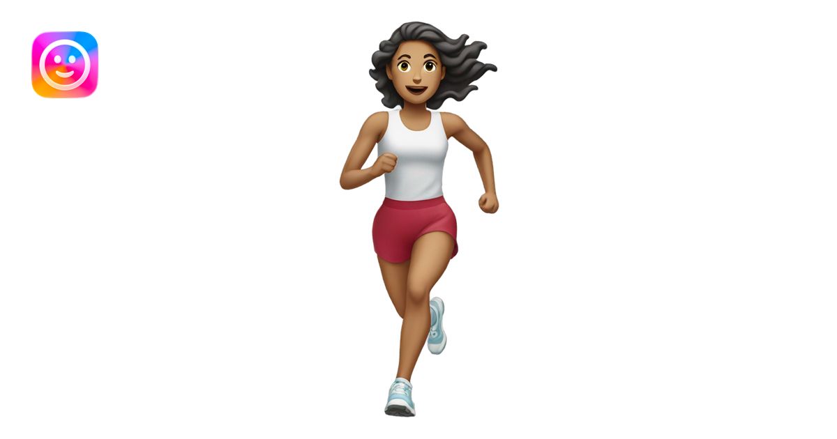 Running woman light skin emoji | AI Emoji Generator