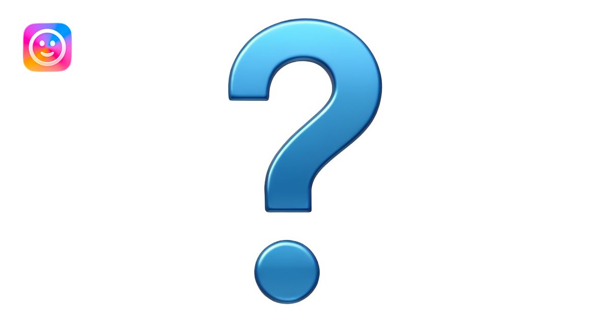 a blue question mark emoji | AI Emoji Generator