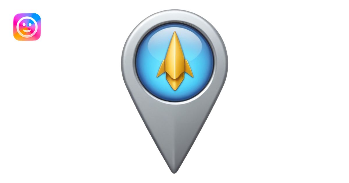 Maps pin normal without any smiley faces emoji | AI Emoji Generator
