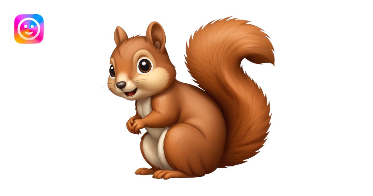 Squirrel popping emoji | AI Emoji Generator