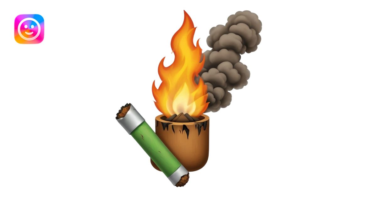 a joint by itself burning emoji | AI Emoji Generator