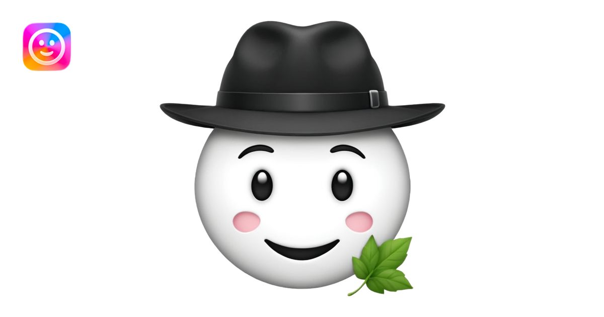 créer un emoji farfadet en noir et blanc, en traçant que les contours ...