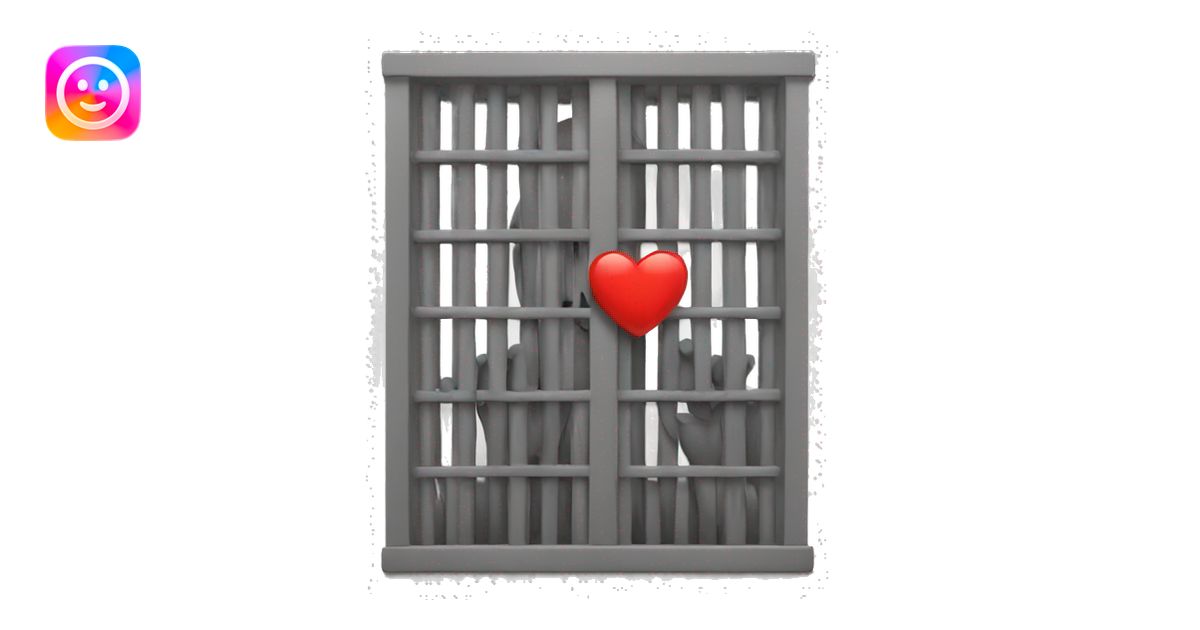 Jail with heart emoji | AI Emoji Generator