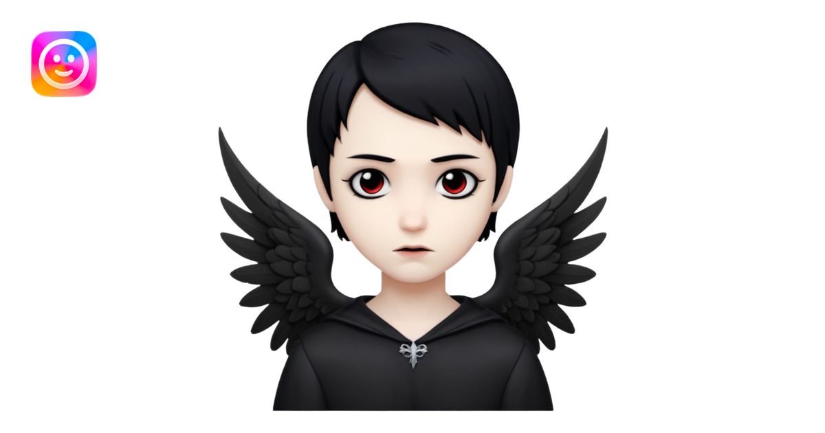 angel vampire paper angels wings emo emoji | AI Emoji Generator