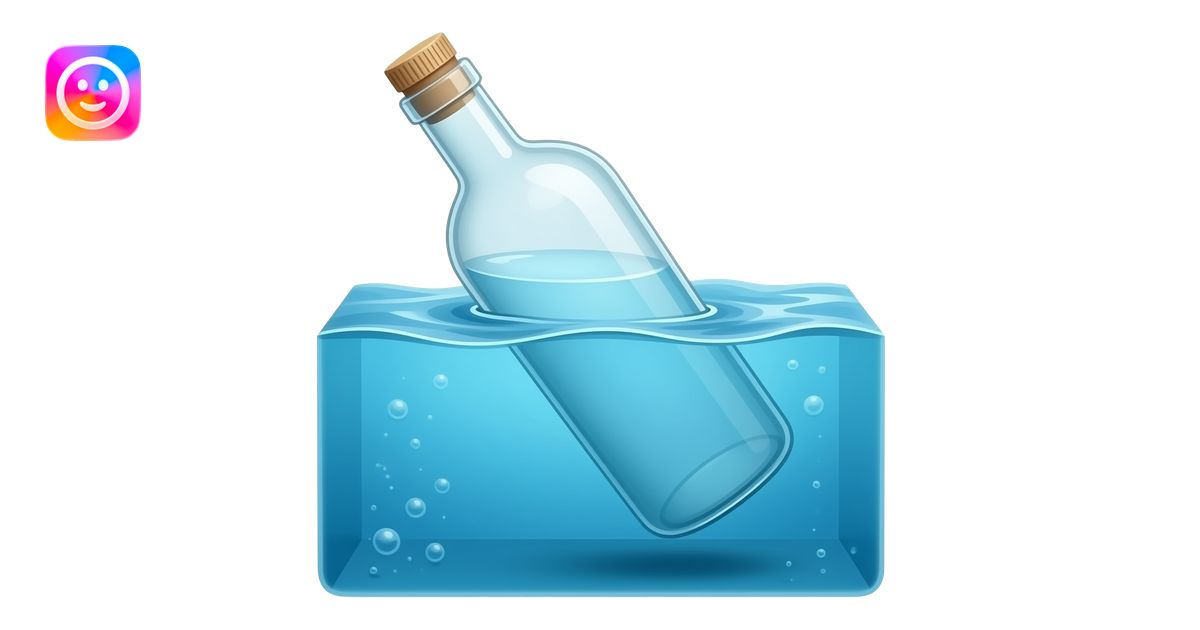 Une bouteille à la mer emoji | AI Emoji Generator