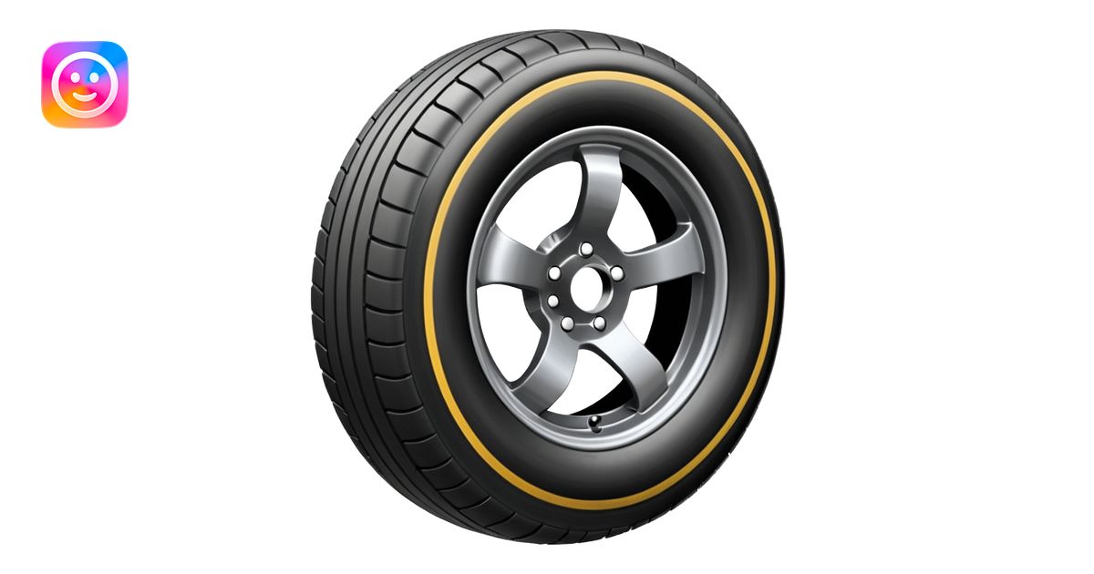 Formula car wheel emoji | AI Emoji Generator
