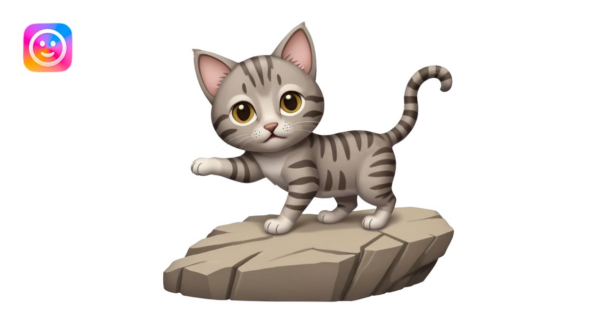 a cat holding another cat hand that fall under cliff emoji | AI Emoji ...
