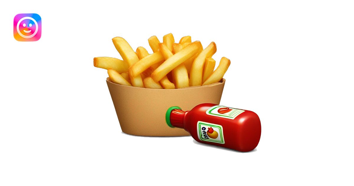 Heinz ketchup with fries emoji | AI Emoji Generator
