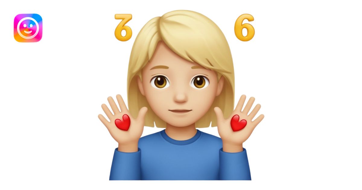 A kid with blonde icecream hair with two hands that are doing this 🫴 ...