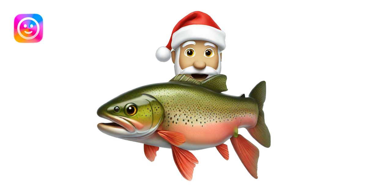 Trout as Santa Claus emoji | AI Emoji Generator