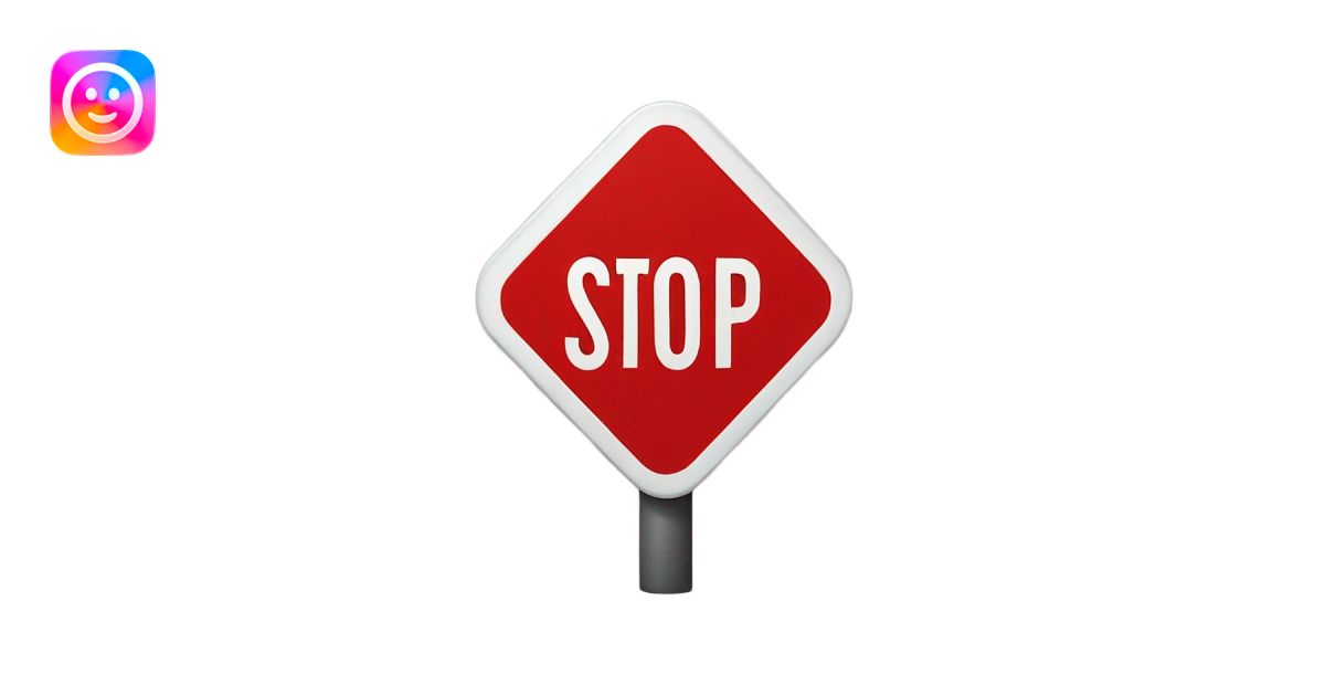 Stop sign emoji | AI Emoji Generator