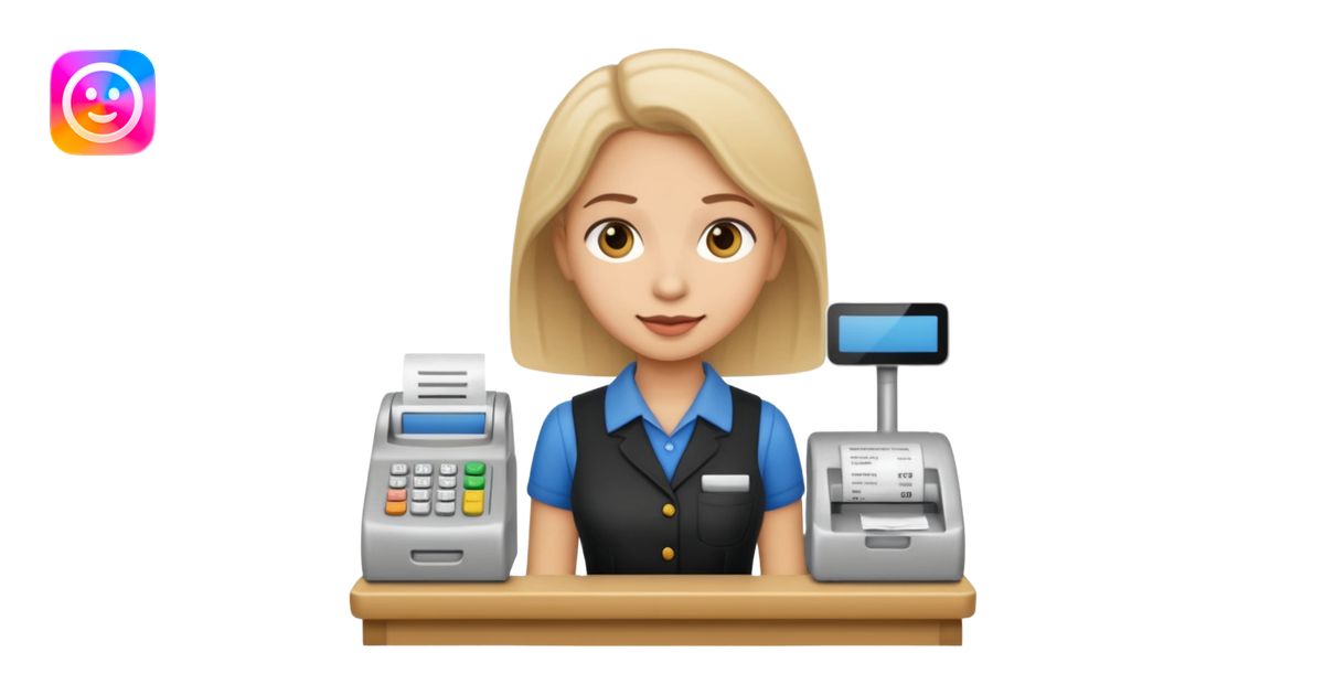 cashier behind the register emoji | AI Emoji Generator