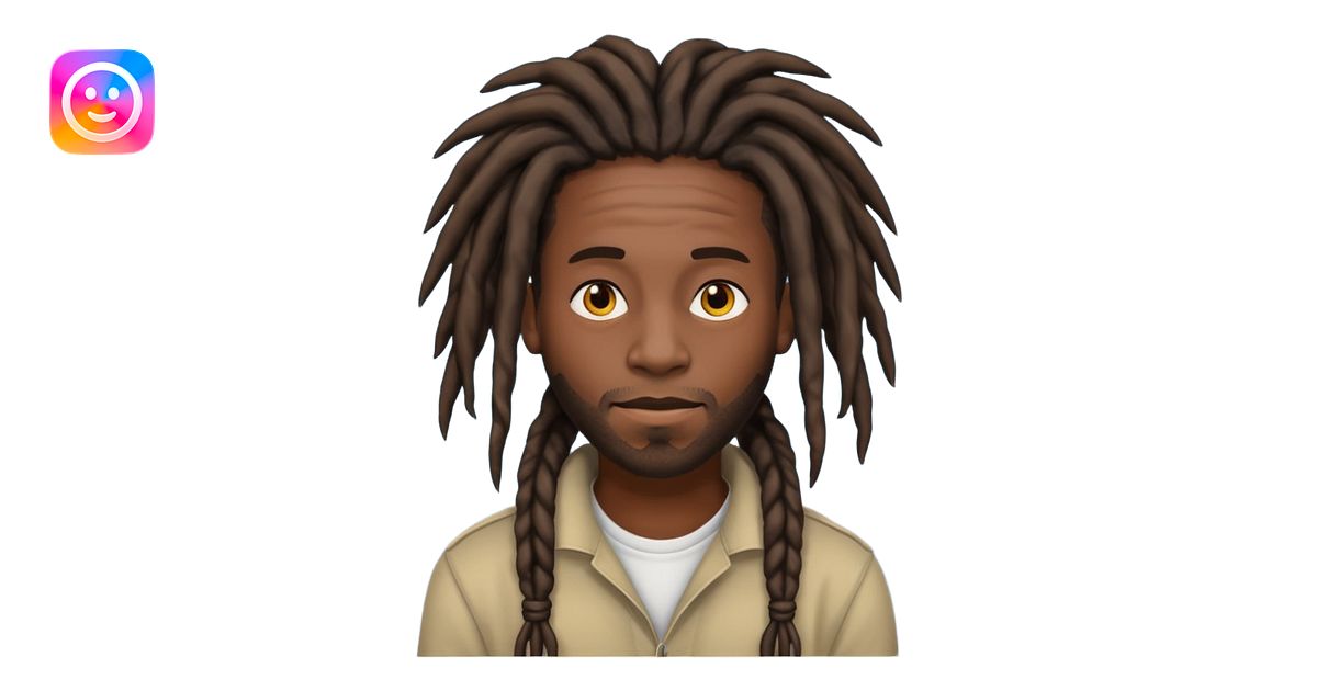 a black man with dreadlocks emoji | AI Emoji Generator