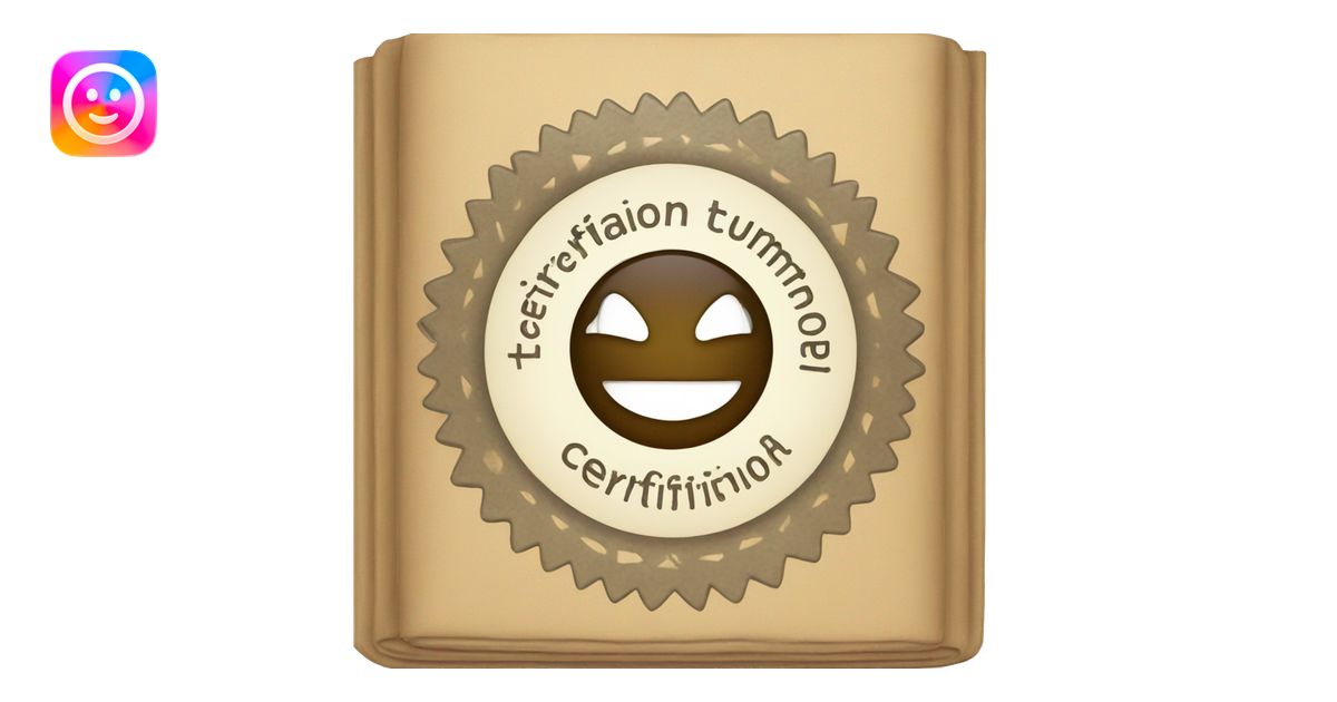 The certification logo emoji | AI Emoji Generator