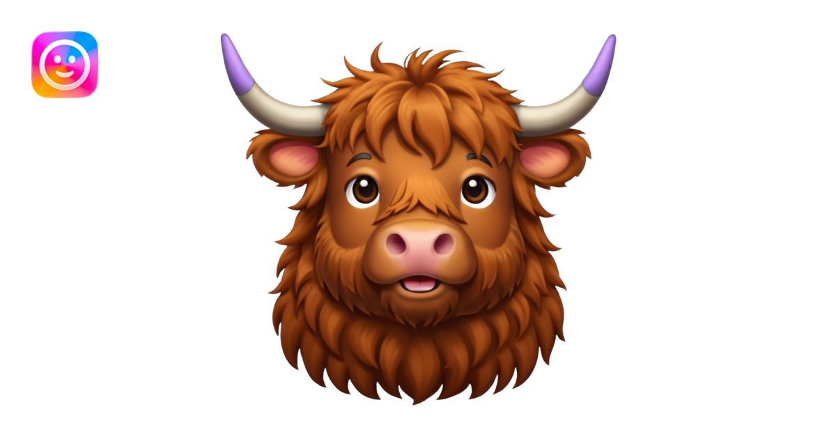 Single color highland cow emoji emoji | AI Emoji Generator