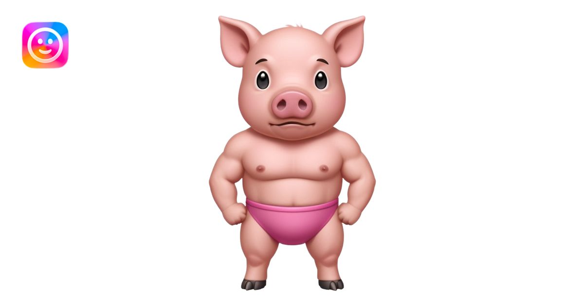 muscular pig emoji | AI Emoji Generator