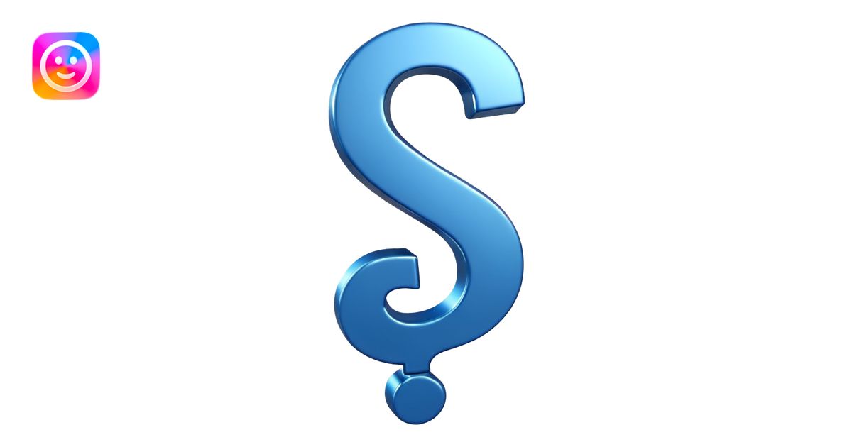 Blue question mark emoji | AI Emoji Generator