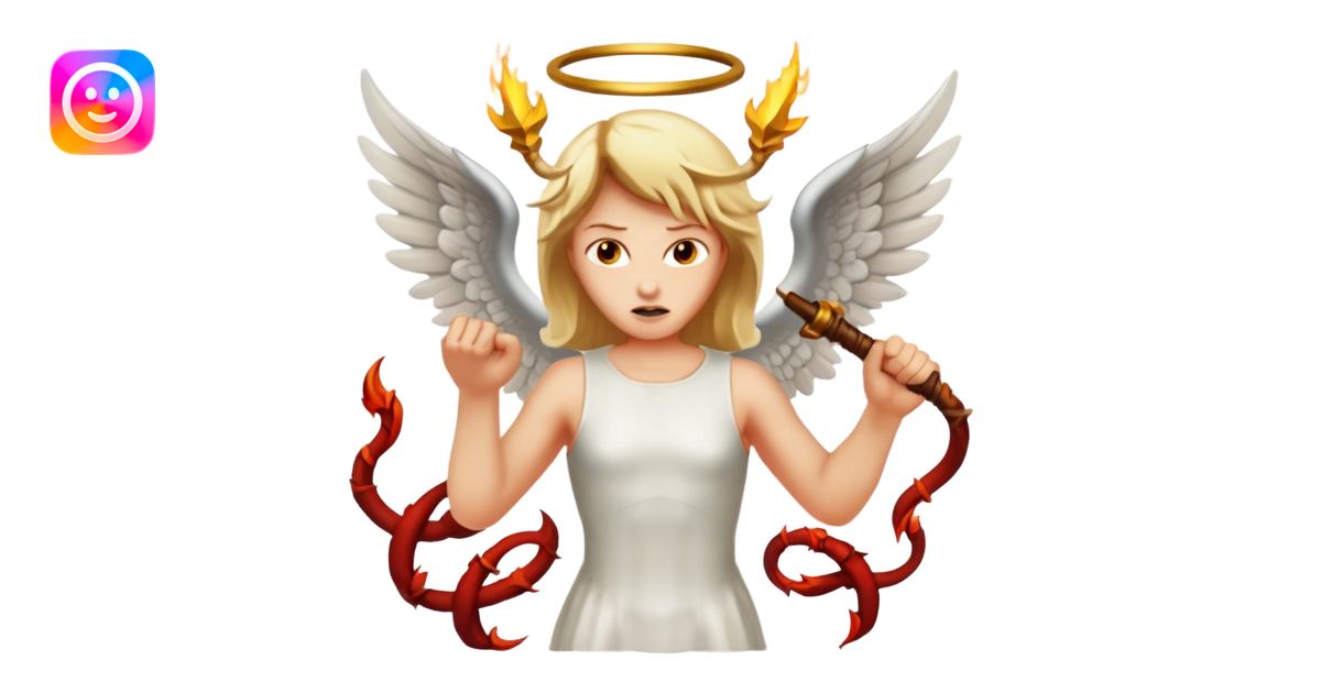 angel fight demons emoji | AI Emoji Generator