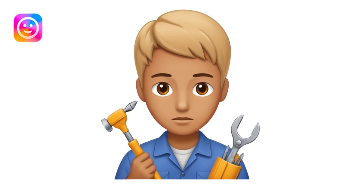 person Repairing a tool emoji | AI Emoji Generator