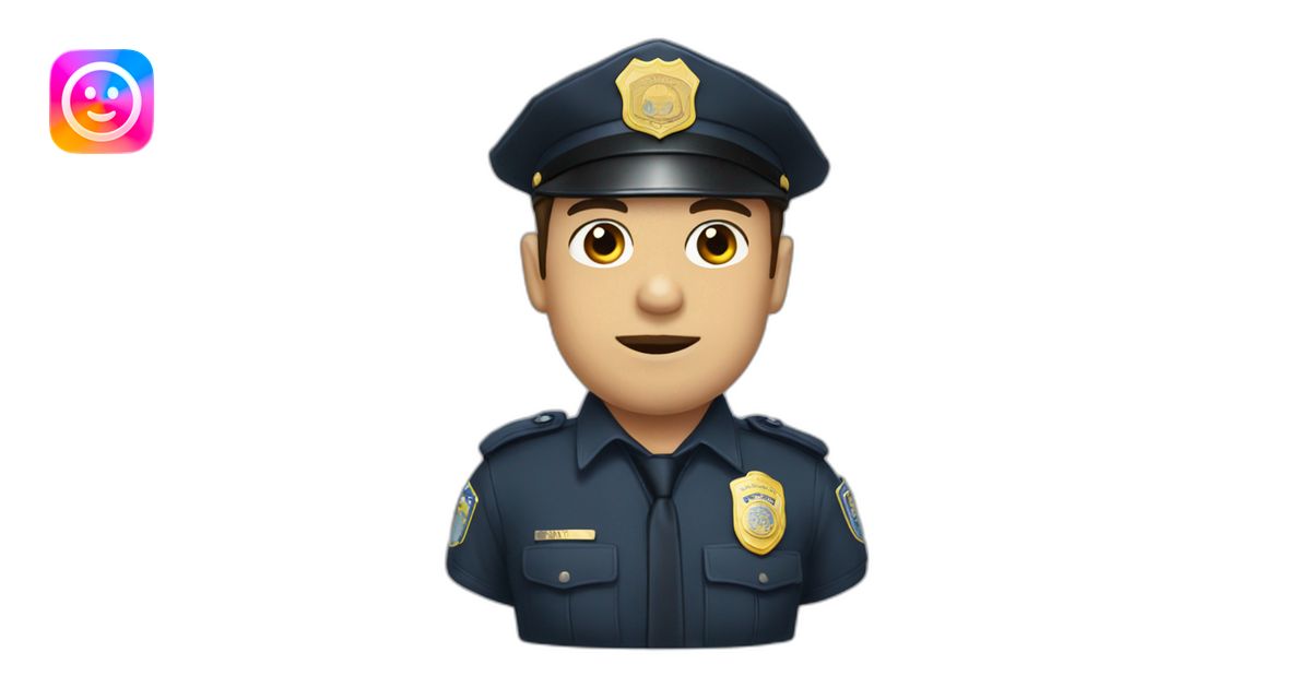Policía guapo emoji | AI Emoji Generator