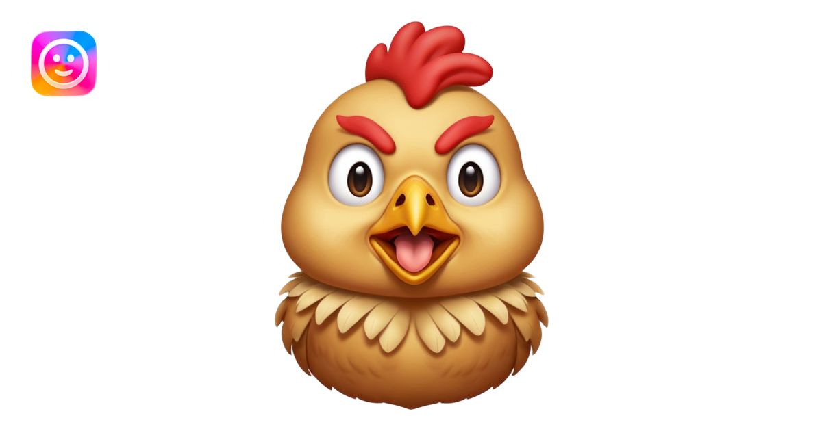 Chicken screaming emoji | AI Emoji Generator