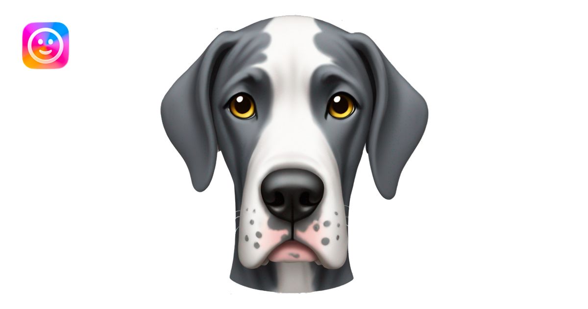 great dane girl wearing a hoodie emoji | AI Emoji Generator