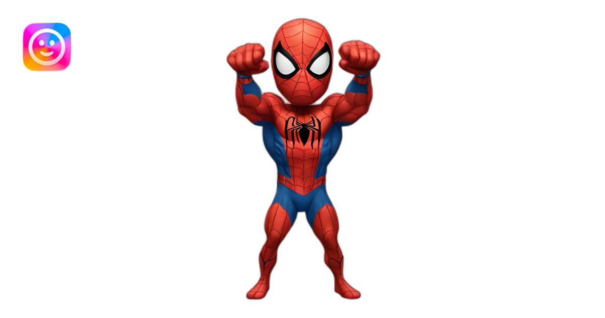 spider-man showing muscles emoji | AI Emoji Generator