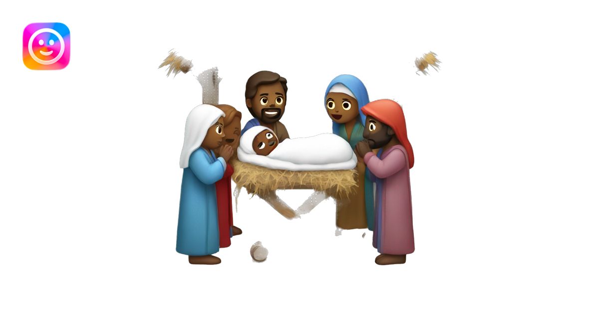 Nativity scene emoji | AI Emoji Generator