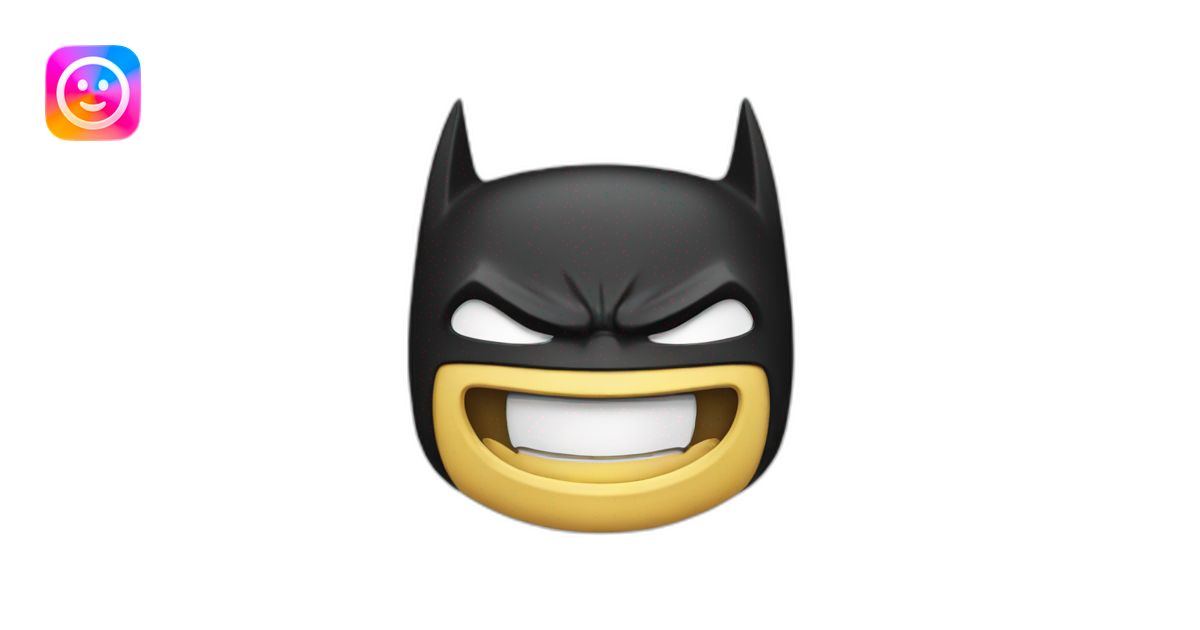 batman-face smile emoji | AI Emoji Generator