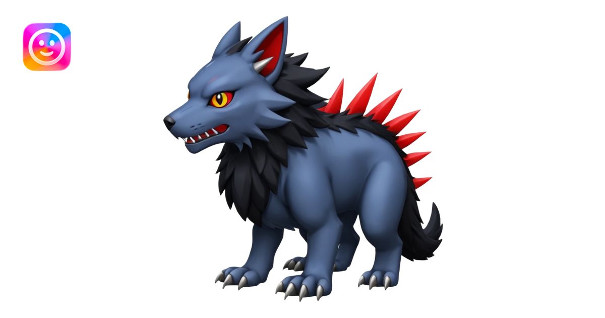 Dorugamon-Digimon, full body emoji | AI Emoji Generator