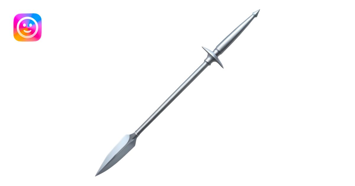 long steel spear with a sharp tip emoji | AI Emoji Generator