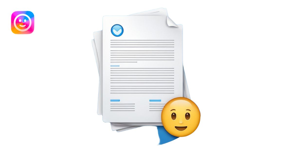 realistic documents with title page white color emoji | AI Emoji Generator