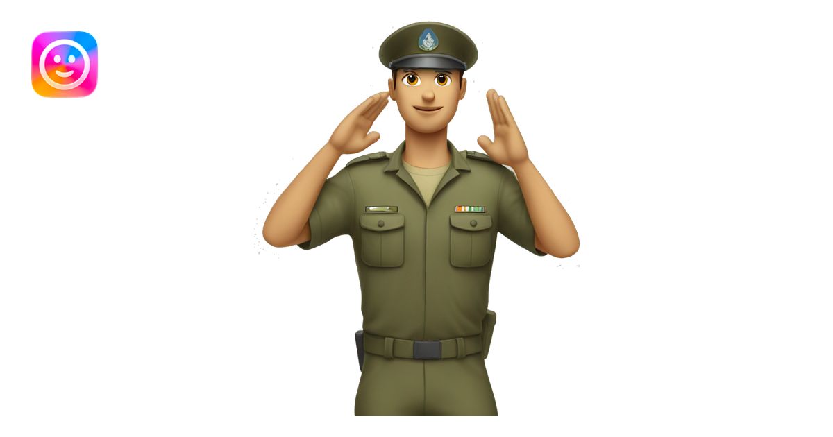 idf soldier saluting emoji | AI Emoji Generator