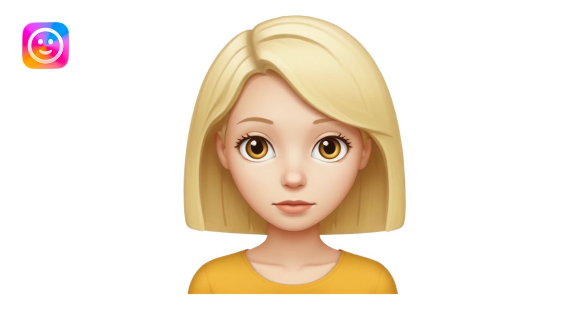 skinny white girl blonde bob emoji | AI Emoji Generator