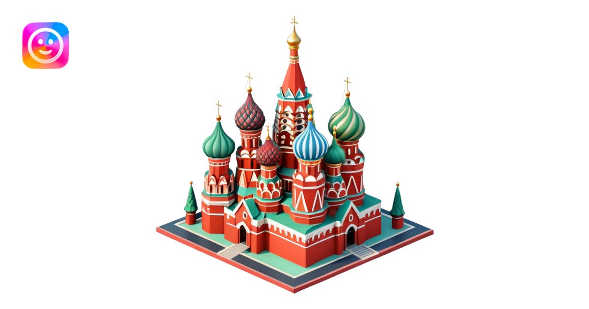 Isometric illustration of Moscow, featuring Saint Basil's Cathedral ...