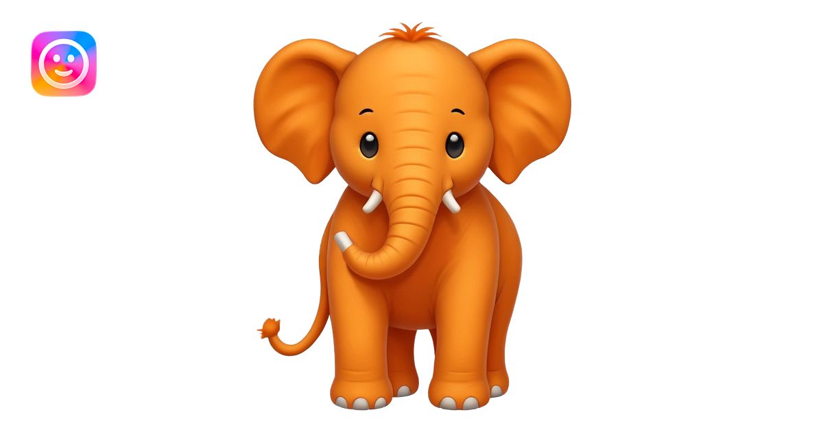 orange furry elephant emoji | AI Emoji Generator