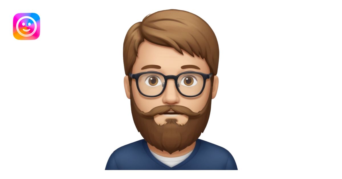 Guy with long beard and glasses emoji | AI Emoji Generator