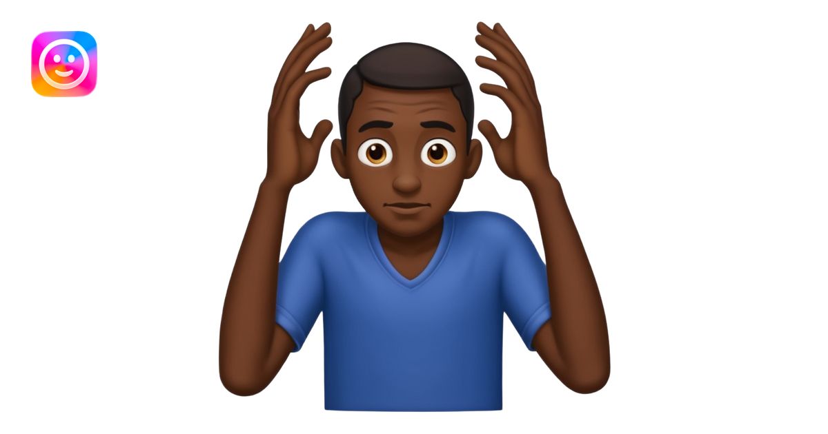 Lanky black guy with hunchback emoji | AI Emoji Generator