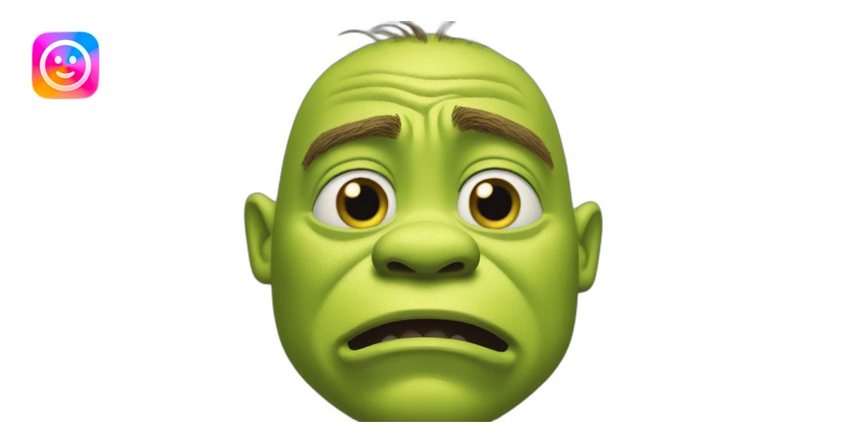 Shrek crying emoji | AI Emoji Generator