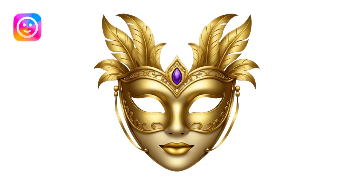 gold masquerade mask emoji | AI Emoji Generator