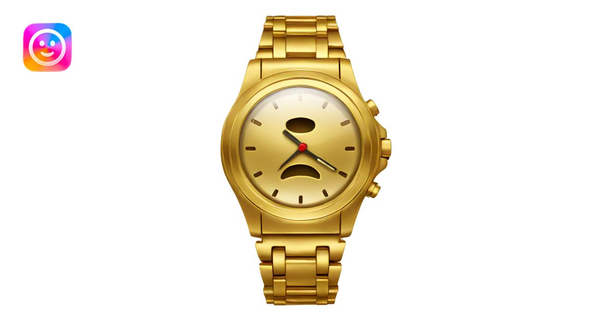 Cool gold watch emoji | AI Emoji Generator