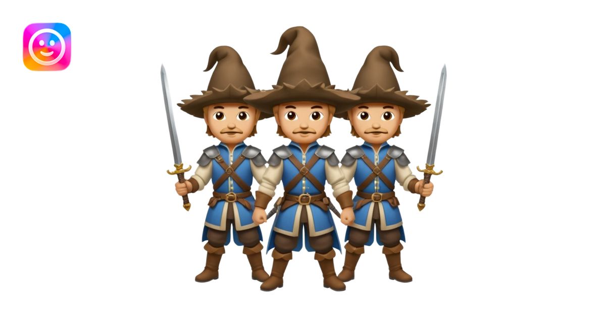 3 musketeers emoji | AI Emoji Generator