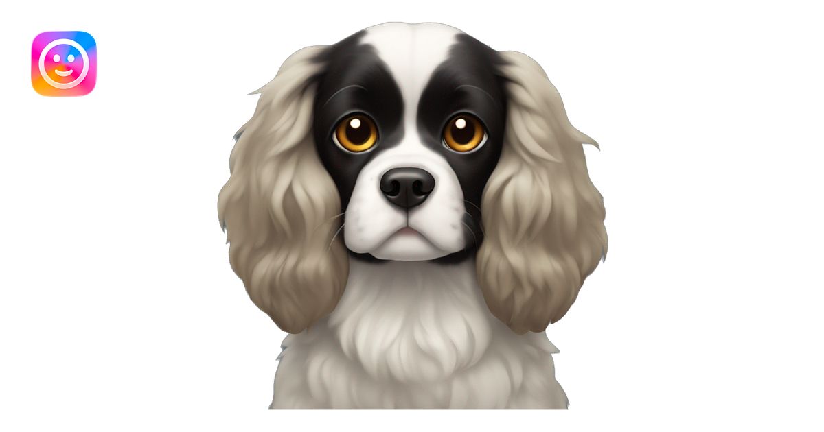 completely black small king spaniel with black fur on his whole face ...