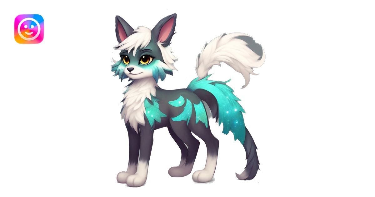 Cool cute Kawaii edgy fantasy animal sparkle fursona Fionbri by ...
