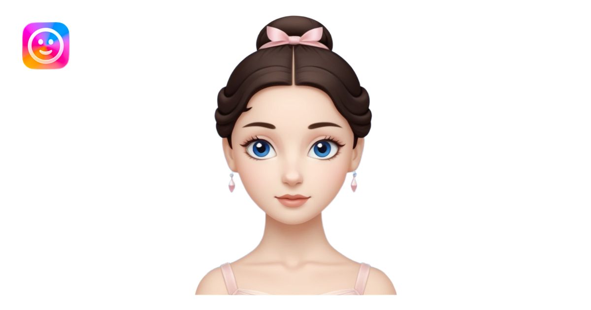 Realistic Ballerina Portrait, with porcelain-like skin featuring a ...