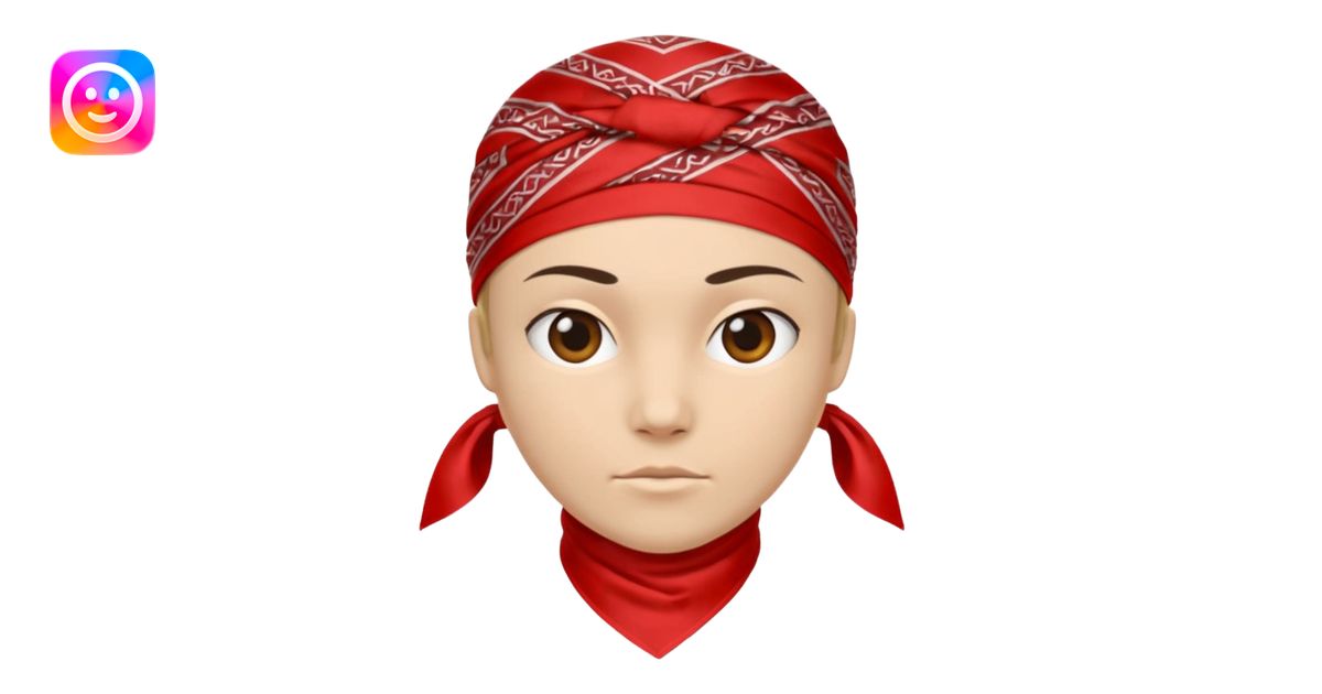 head bandana,Red, Negative: Character. emoji | AI Emoji Generator