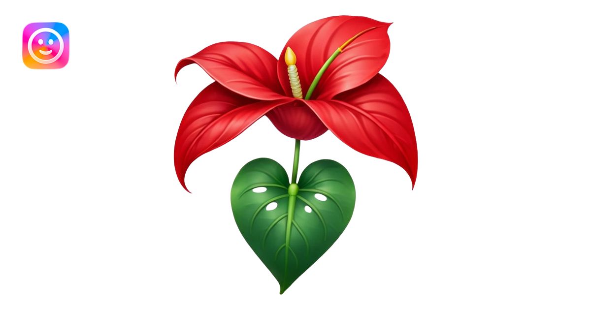 ANTHURIUM MILLION FLOWER emoji | AI Emoji Generator