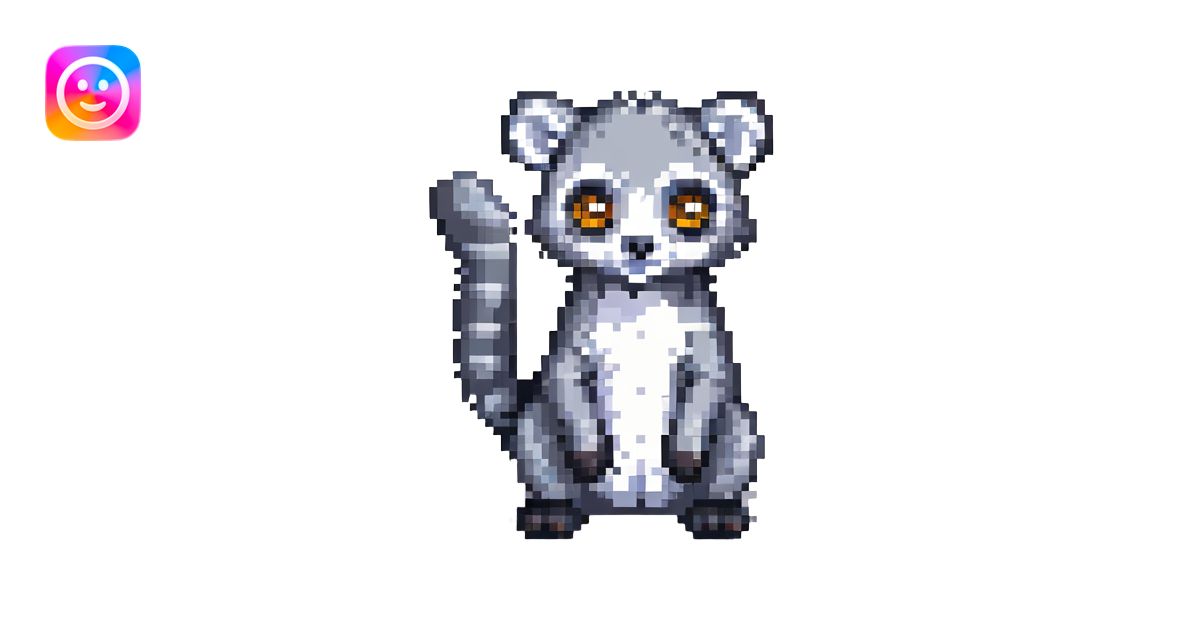lemur, pixel art style illustration | AI Emoji Generator