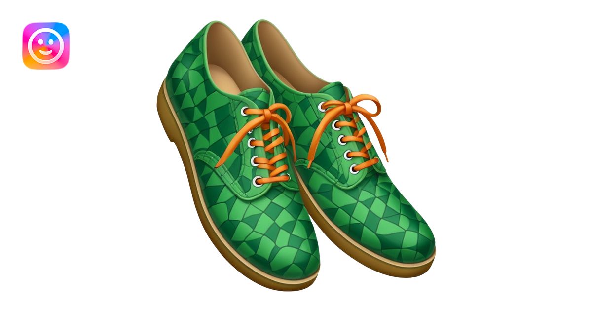 green patterned shoes emoji | AI Emoji Generator